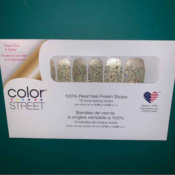 Color Street | Makeup | Socialite Color Street Gold Glitter Nail Strips ...